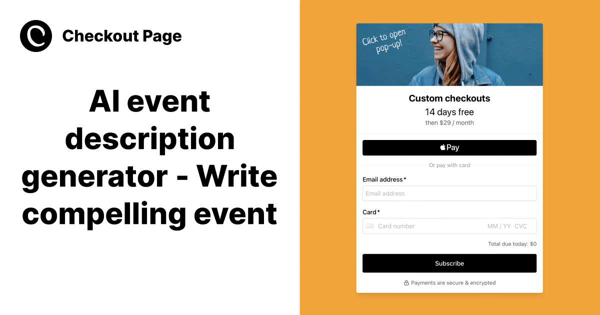 AI event description generator - Write compelling event descriptions ...