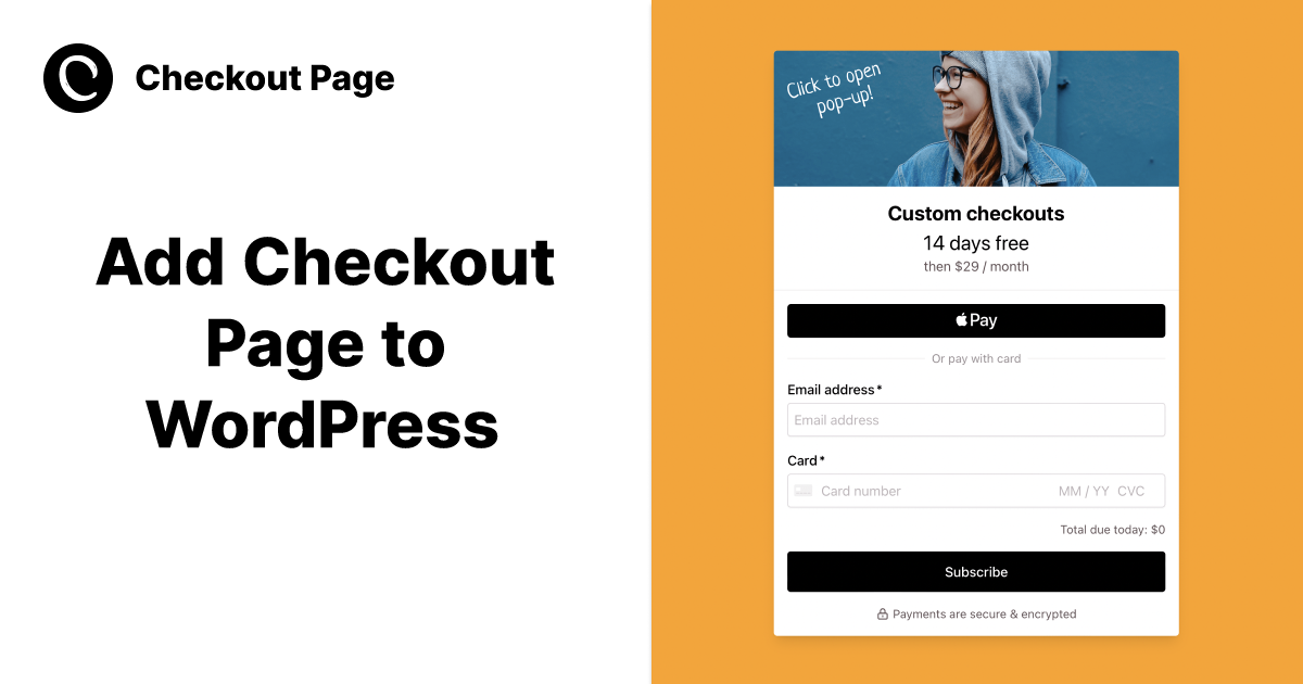 Add Checkout Page to WordPress - Checkout Page