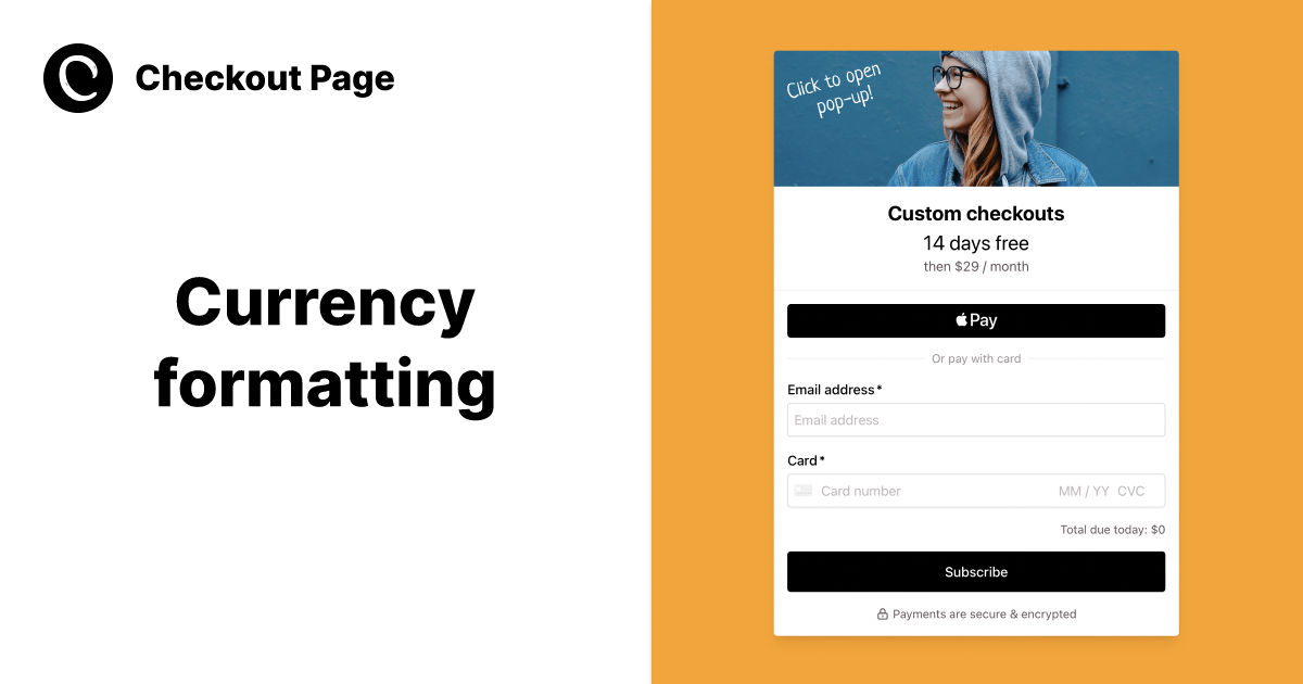 Currency formatting - Checkout Page