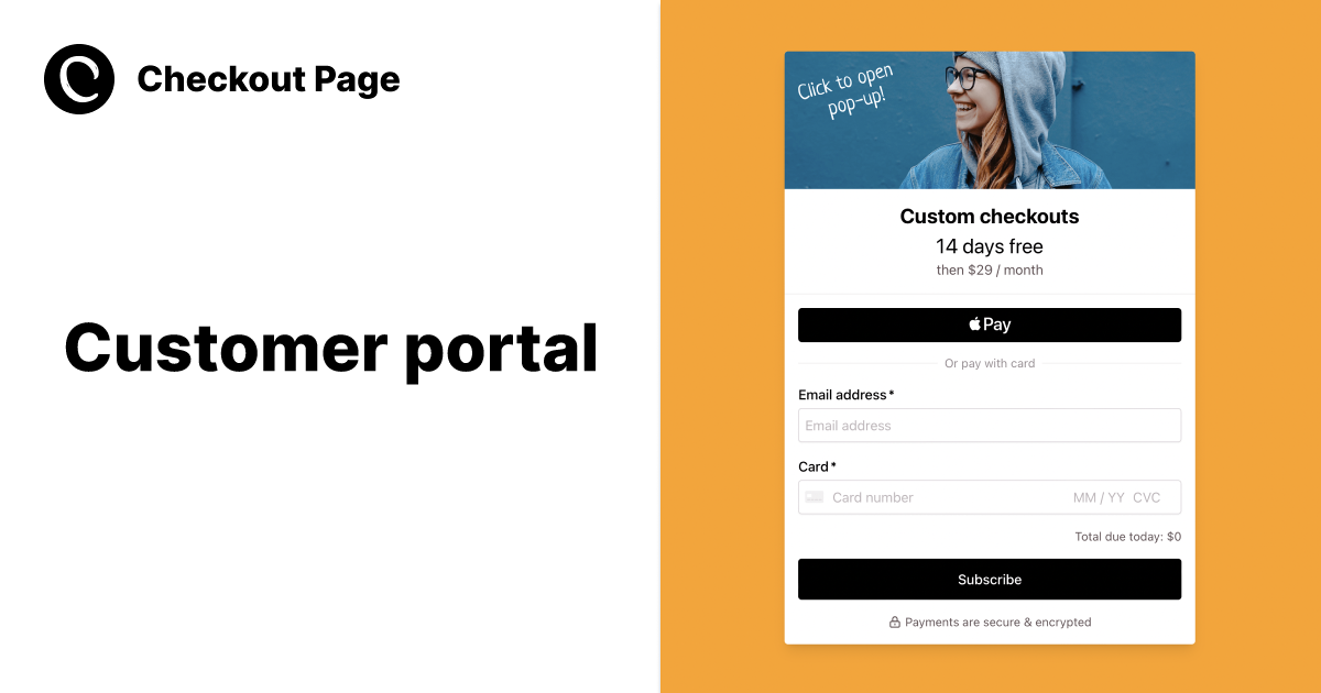 Customer portal - Checkout Page