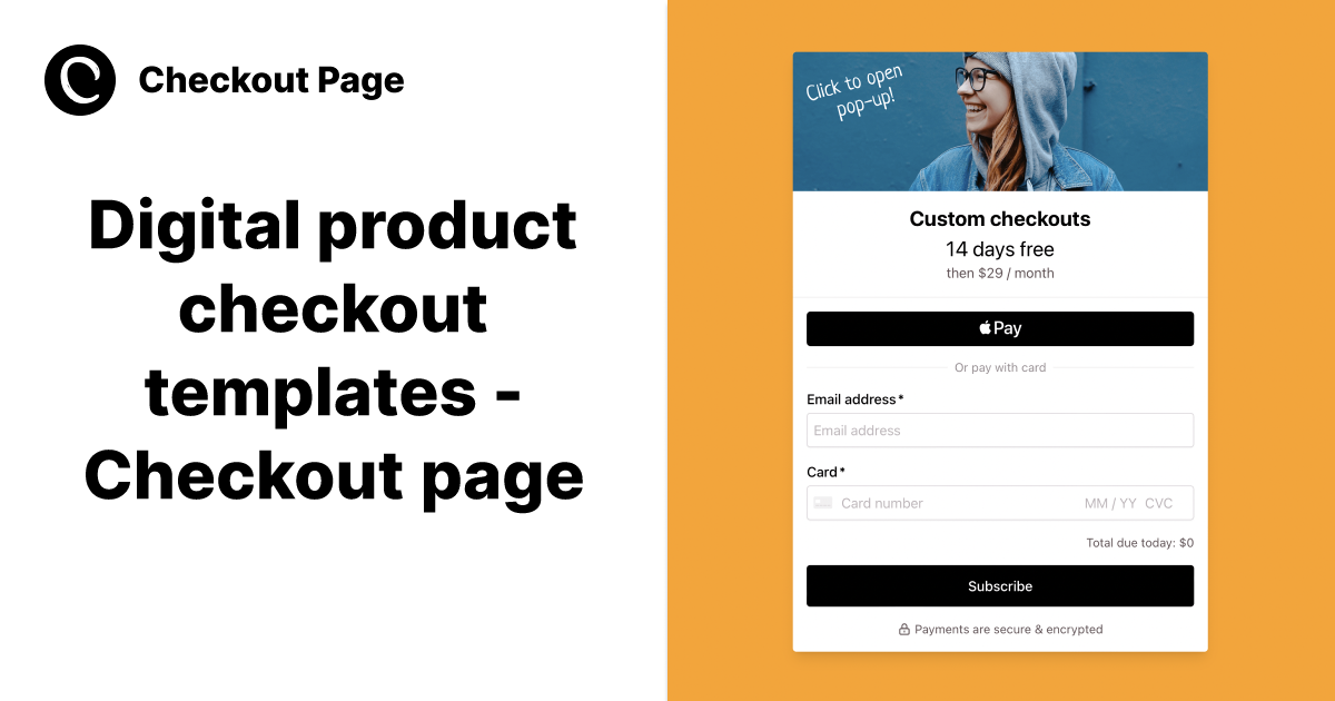 Digital product checkout templates - Checkout page templates - Checkout ...