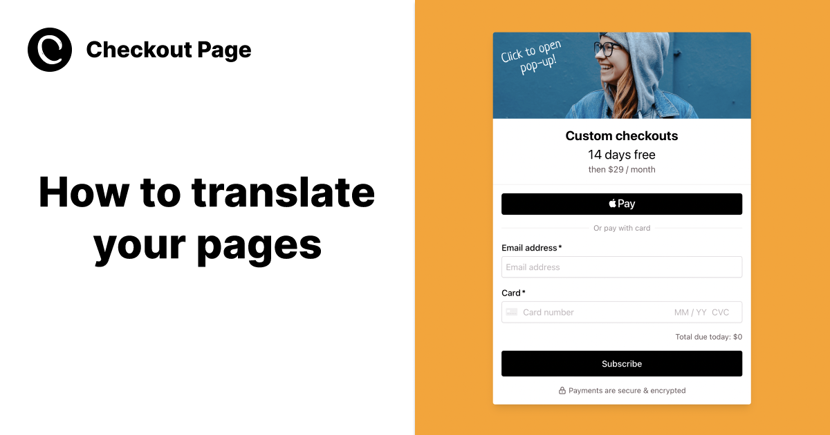 How to translate your pages - Checkout Page