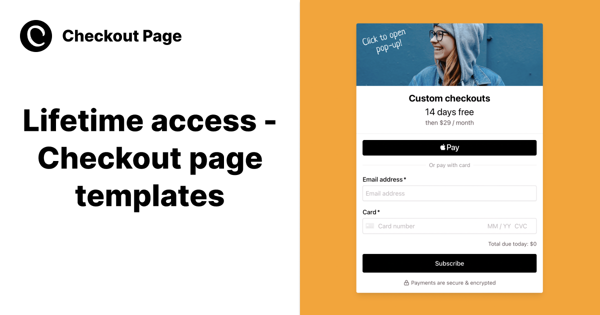 Lifetime access - Checkout page templates - Checkout Page