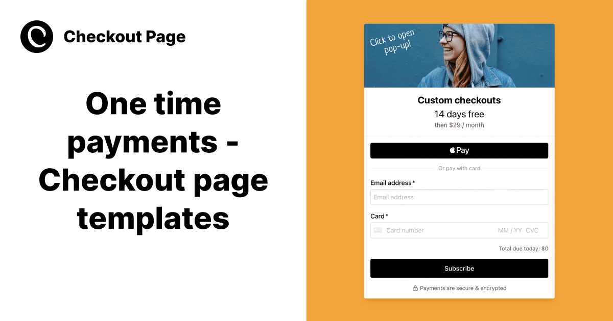One time payments - Checkout page templates - Checkout Page