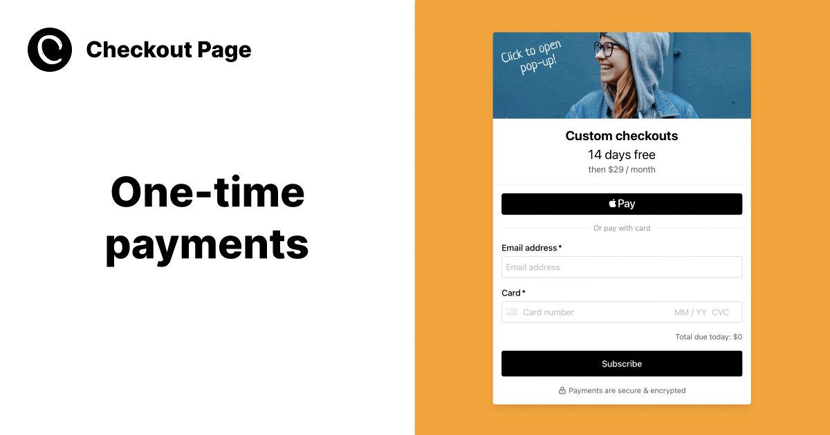 One-time payments - Checkout Page