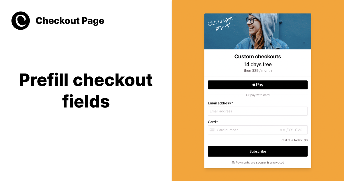 Prefill checkout fields - Checkout Page