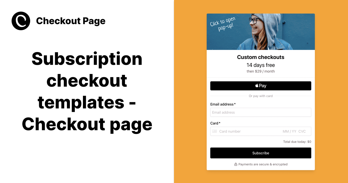 Subscription checkout templates - Checkout page templates - Checkout Page